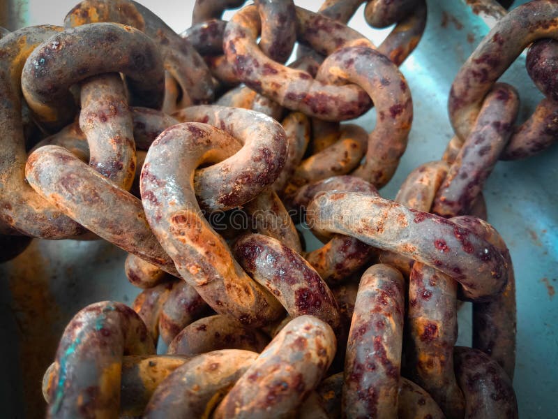 The Appearance of a Large Chain that Has Long Been Abandoned Stock ...