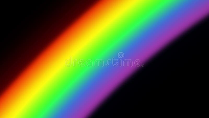 Visual Effect of the Appearance of a Rainbow Under the Rain on a Black ...