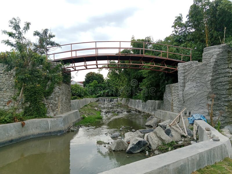 Appearance Small River Red Bridge Stock Photos - Free & Royalty-Free ...