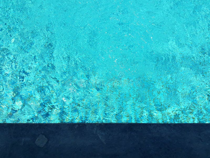 The Appearance of Wavy Water in a Pool with a Green Base Stock Image ...