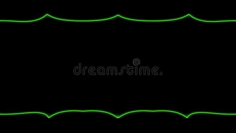 Appearing and Disappearing Horizontal Long Glowing Lines, Square ...