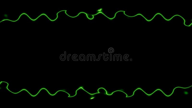 Appearing and Disappearing Slightly Wavy Long Glowing Lines ...