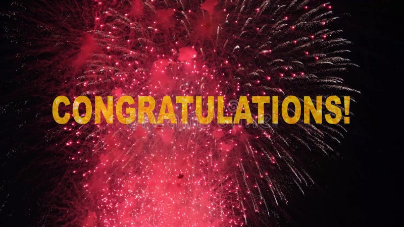 Appearing Gold Text Congratulations on the Background of the Colored ...