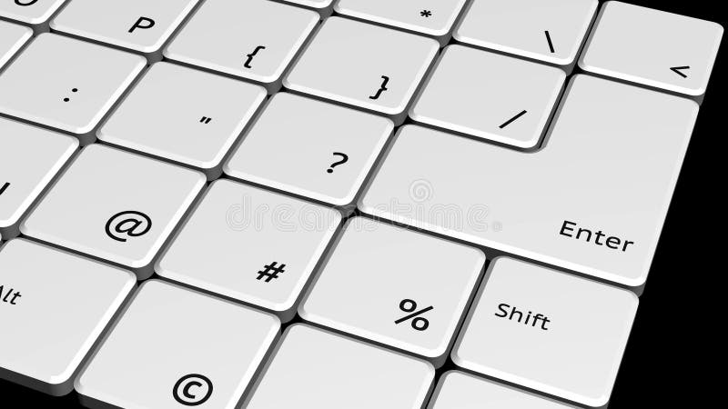 Appearing Keyboard`s Keys, Alpha Matte Stock Footage - Video of digital ...