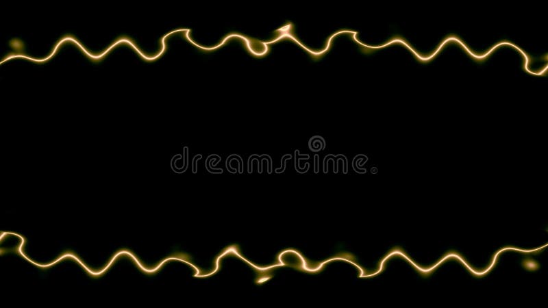 Appearing Slightly Wavy Orange Horizontal Rectangular Neon Long Wavy ...