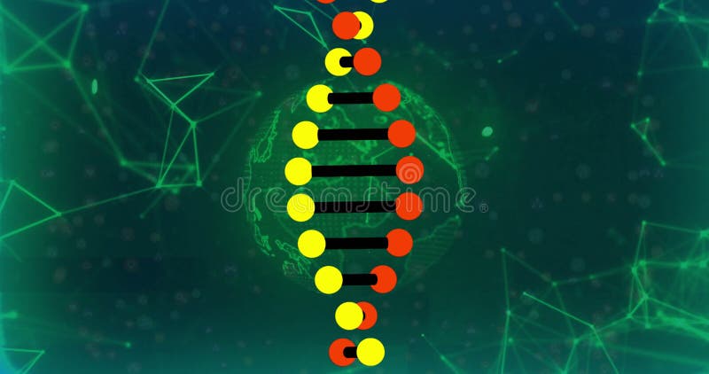 Upon Appearing Stylized DNA Helix Spinning 360 Degrees Above Pulsating ...