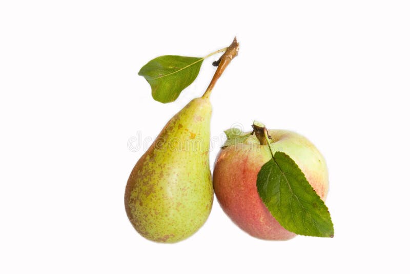 Apple En Peer in Een Badpak Stock Afbeelding - Image of remedies, vorm ...