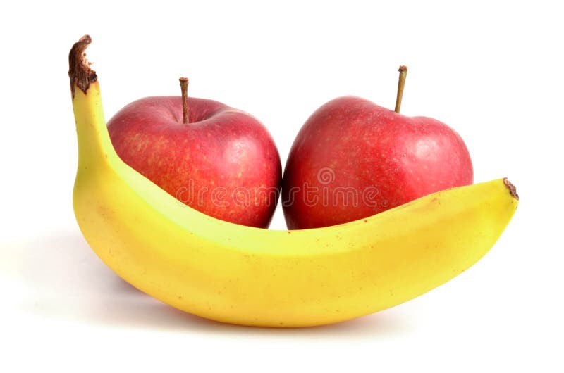 APPEL EN BANAAN stock foto. Afbeelding bestaande uit gezond - 26786326