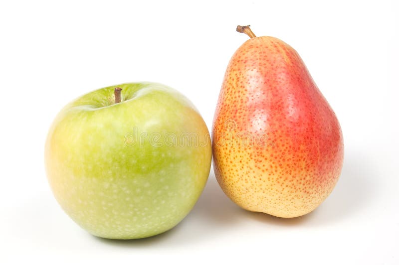 Groene Appel En Peer Met Het Meten Van Band Stock Foto - Image of band ...