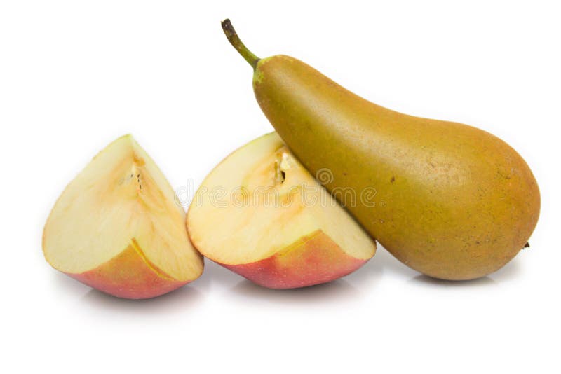 Appel en peer stock afbeelding. Image of deel, stuk, appel - 7191567