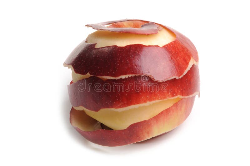 Appel met schil stock afbeelding. Image of geïsoleerd - 20008539