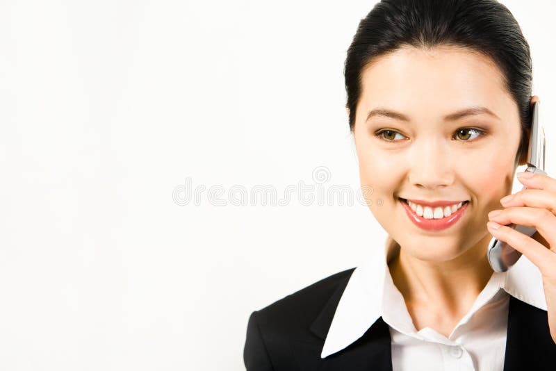 Appeler photo stock. Image du heureux, associé, femelle - 5712732