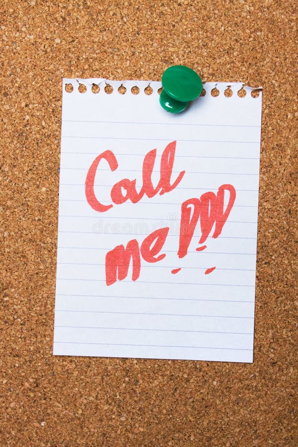 Appelez-moi note photo stock. Image du panneau, personne - 19889754