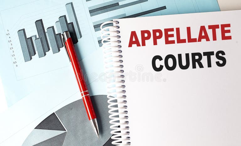 APPELLATE COURTS Text on Notebook on Chart Background Stock Photo ...