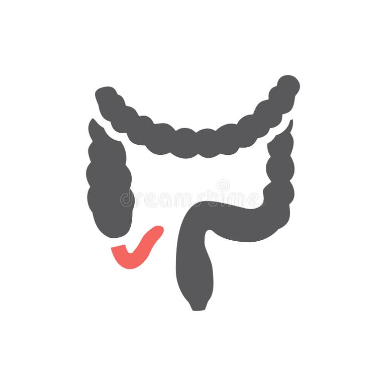 Appendicitis. Inflammation of the Appendix. Vector Icon for Web Graphic ...
