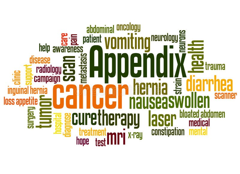 Appendix Cancer Word Cloud Concept 2 Stock Illustration - Illustration ...