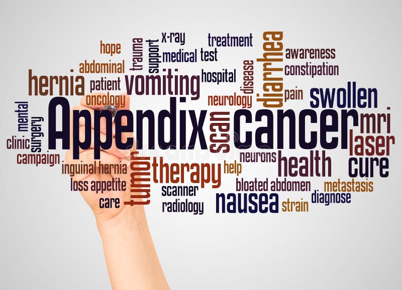 Appendix Cancer Word Cloud and Hand with Marker Concept Stock ...