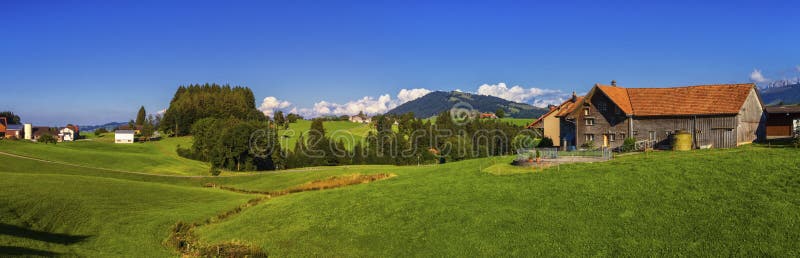 Appenzell-Landschaft, Die Schweiz Stockfoto - Bild von dekoration ...