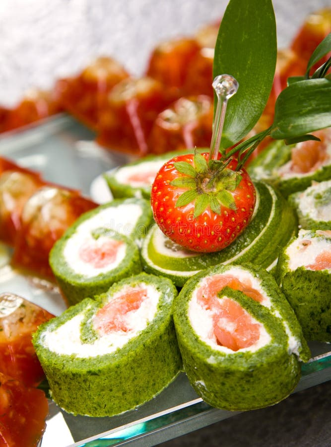 Appetizer stock photo. Image of green, salmon, orange - 22104402
