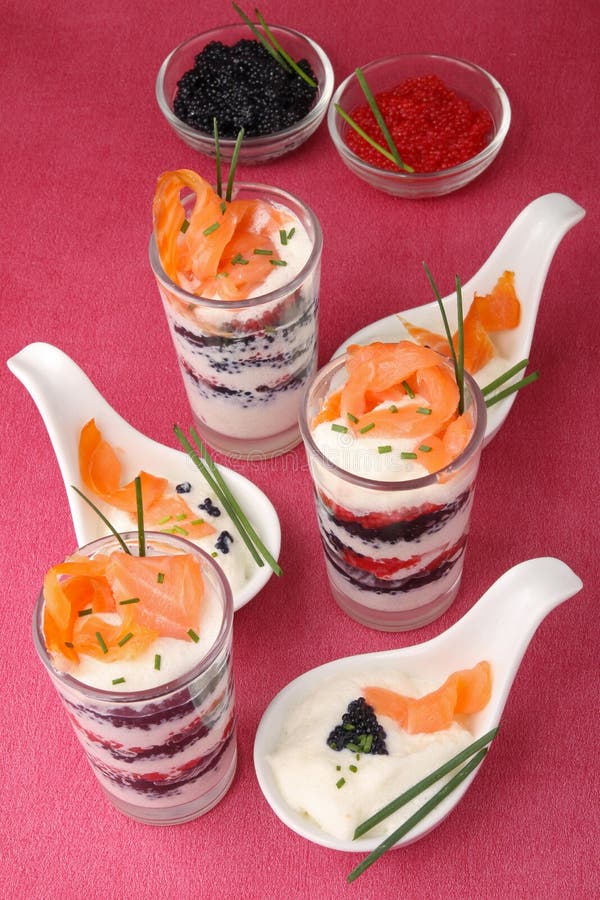 Appetizer, Verrine and Finger Food Stock Photo - Image of cream ...