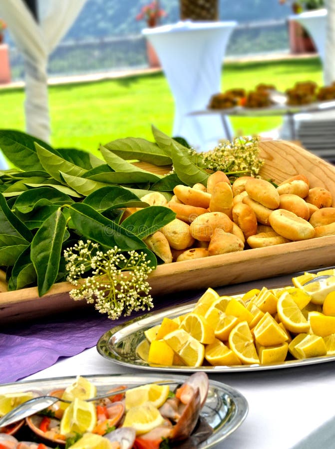 Appetizer Buffet - Wedding stock image. Image of composition - 31573011