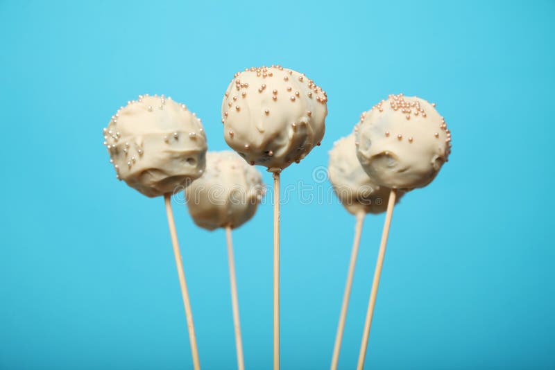 Appetizer Candies, Sweet White Chocolate Pop Cake Stock Image - Image ...