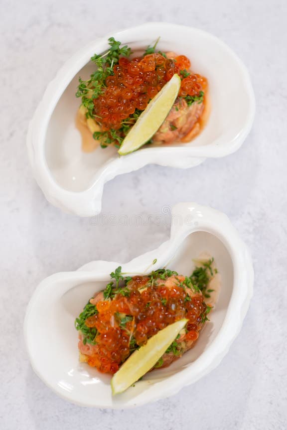 Appetizer with Caviar. Red Fish Caviar - a Delicacy Appetizer Stock ...