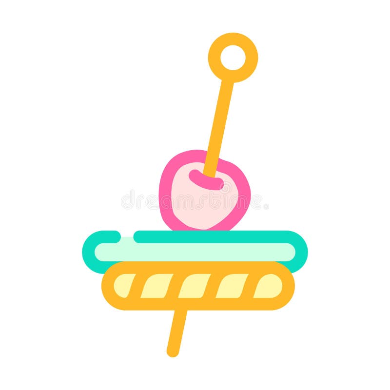 Appetizer Cherry Red Color Icon Vector Illustration Stock Illustration ...
