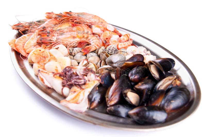 Appetizer Different Seafood Stock Photo - Image of isolated, natural ...