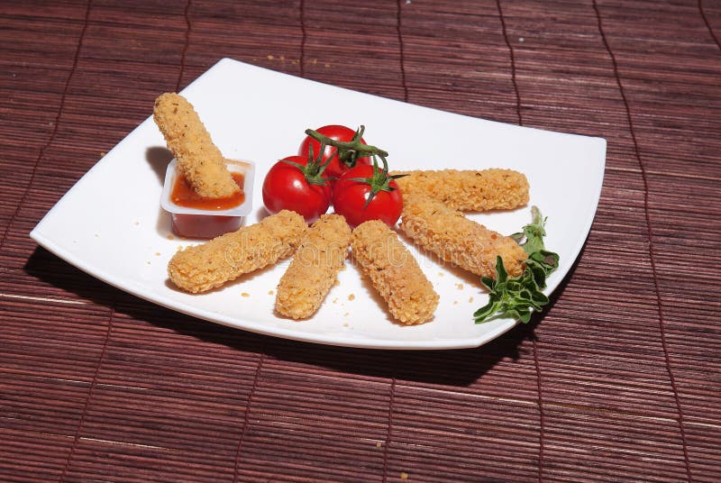 Appetizer fish stick stock image. Image of plate, fish - 17652567