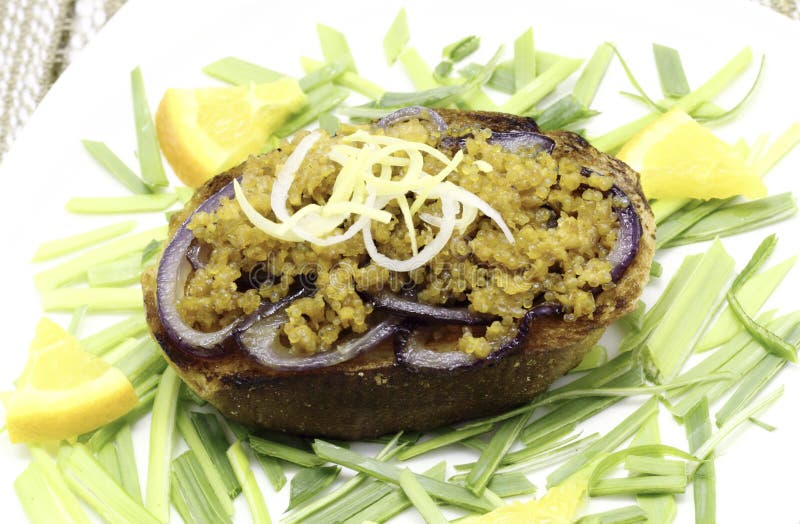 Appetizer with Fried Fish Roe Stock Image - Image of closeup ...