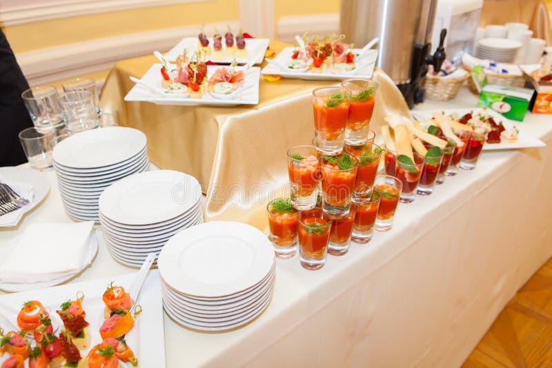 Appetizer in a Glass Decorated Stock Photo - Image of slice, sliced ...