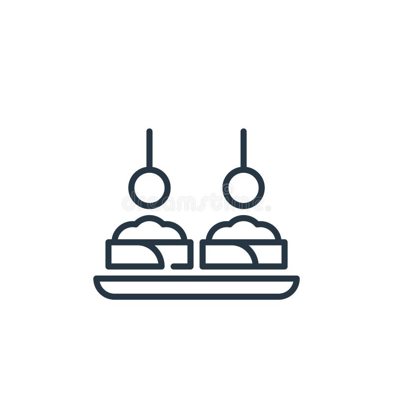 Appetizer Icon Vector from Celebration Concept. Thin Line Illustration ...