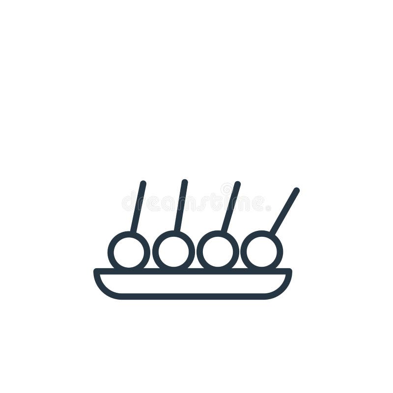 Appetizer Icon Vector from Food Concept. Thin Line Illustration of ...