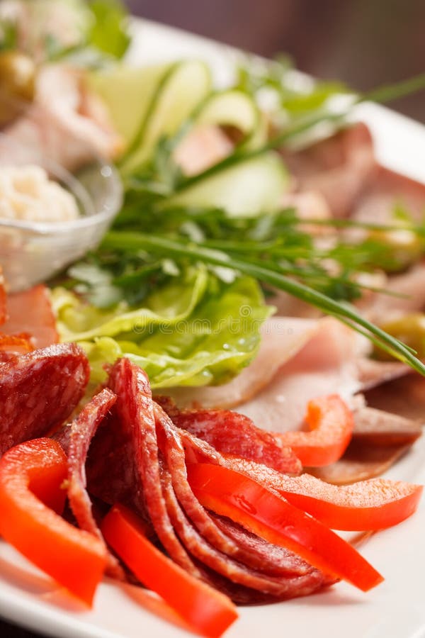 Appetizer from meat stock image. Image of party, sauce - 27011651