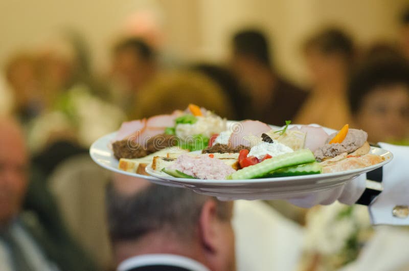 Appetizer with Meat and Vegetables Stock Image - Image of meal ...