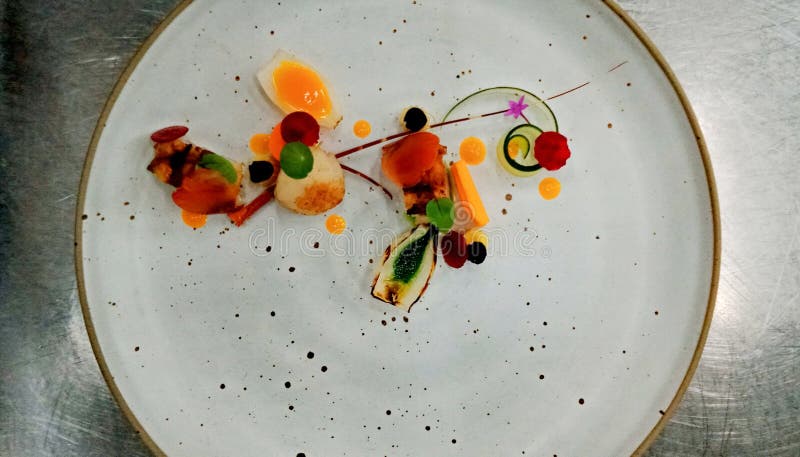 Appetizer Nice Platting White Plate Stock Photo - Image of white, food ...