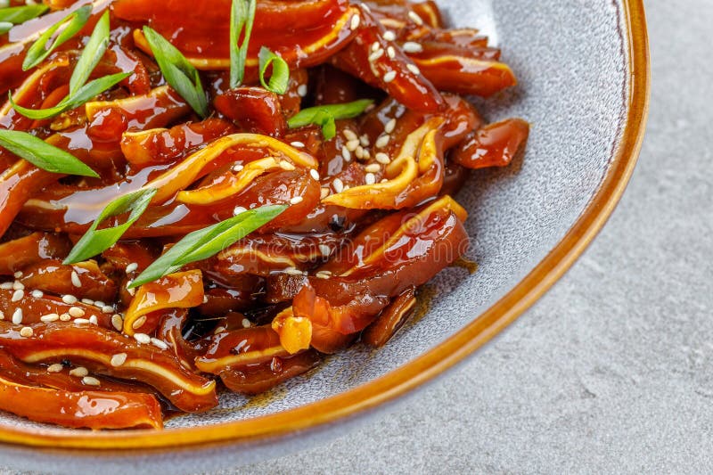 Appetizer of Pig Ears with Sauce Studio Food Photo 4 Stock Image ...