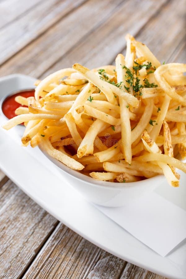 Appetizer Plate of French Fries, Bowl Stock Image - Image of entree ...
