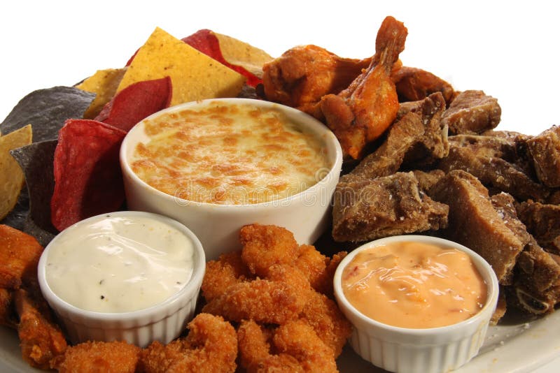 Appetizer platter stock photo. Image of deep, wings, prawns - 13194860