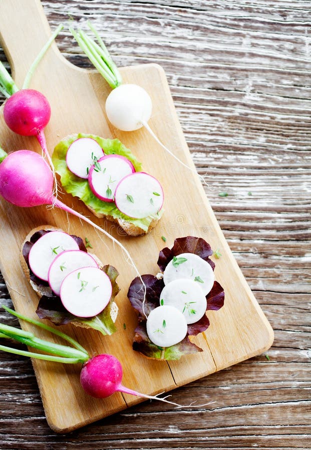Appetizer with radish stock image. Image of healthy, ingredient - 74262941