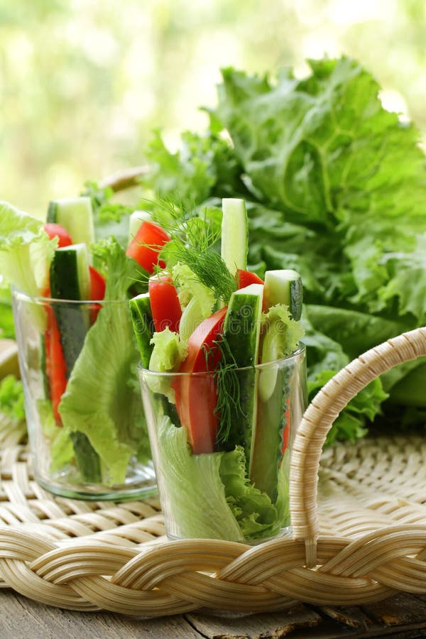 Appetizer Salad of Fresh Vegetables Stock Photo - Image of lunch ...