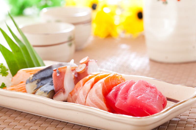 Appetizer sashimi set stock photo. Image of salmon, fresh - 121318062