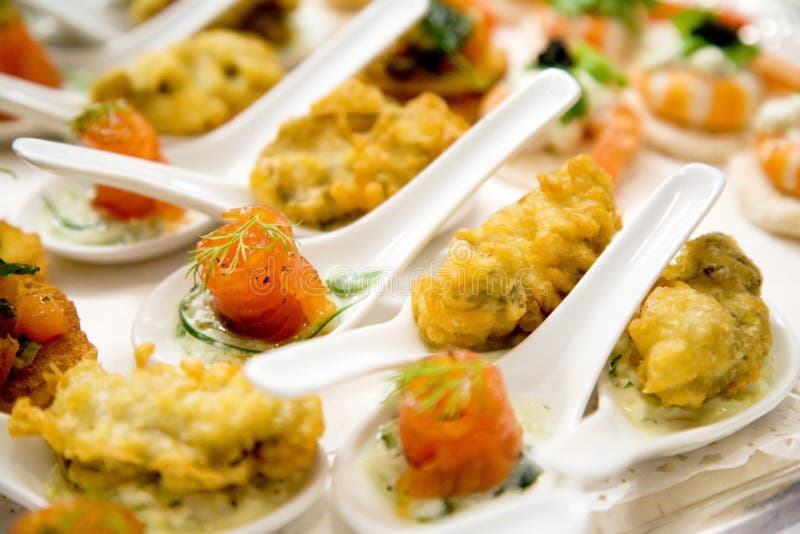 Appetizer on the spoon stock photo. Image of roasted, bones - 8148966