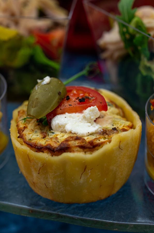 Appetizer in Tartlets with Capers and Tomato Stock Image - Image of ...