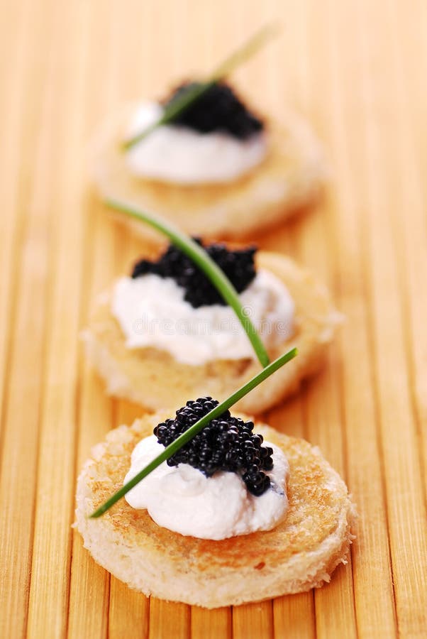 Toasts with Pate and Caviar Stock Image - Image of black, gourmet: 44403977