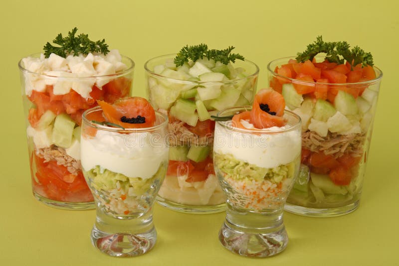 Appetizers, Verrines of Salmon Stock Image - Image of gastronomy, tasty ...