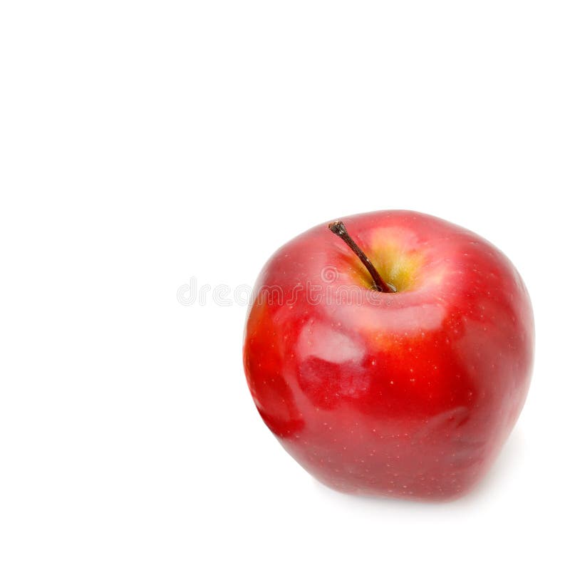 Appetizing Apple Isolated on a White Background. Free Space for Text ...