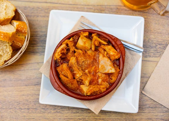 Beef Tripe Served with Sauce in Bowl Stock Photo - Image of gastronomic ...