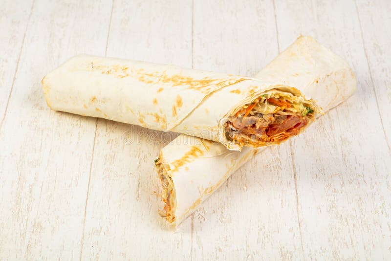 Appetizing big shawarma stock image. Image of traditional - 121553491